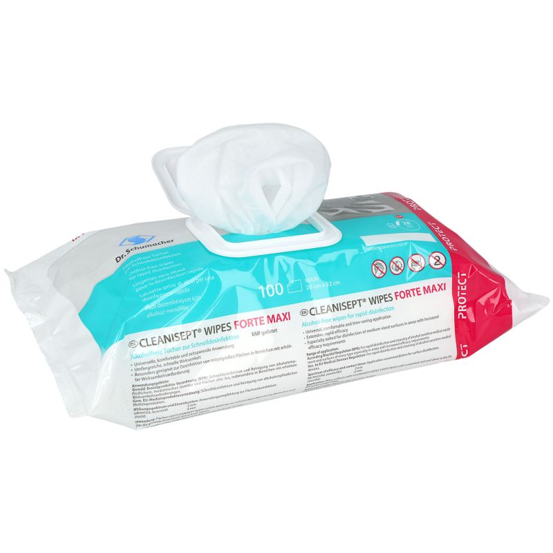 Cleanisept Wipes Desinfektionstücher forte Maxi - Flowpack - 100 Stück ...