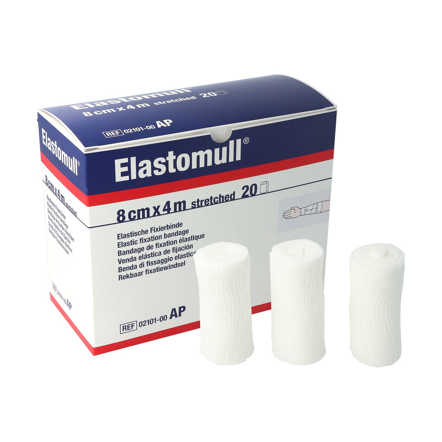 Elastomull 4 m x 8 cm Fixierbinde (20 St.) | PZN 03486204
