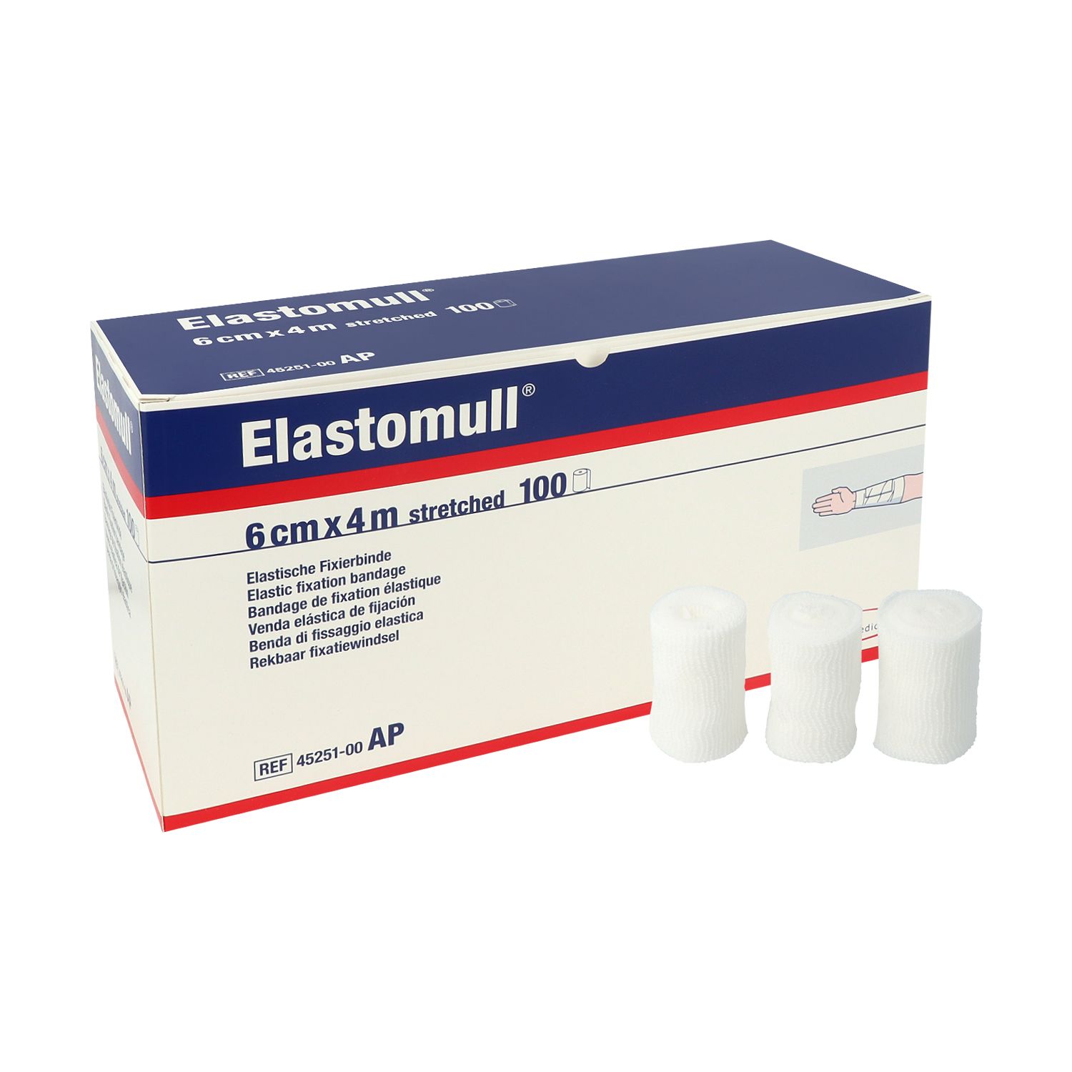 Elastomull 4 m x 6 cm Fixierbinde (100 St.) | PZN 03497610