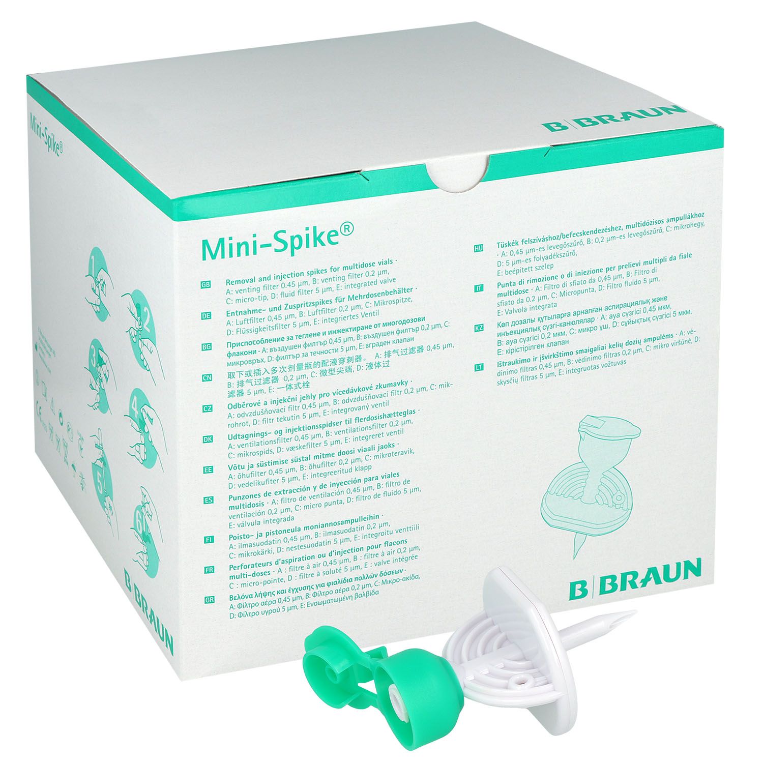 Mini-Spike® Plus ️ Entnahme- und Zuspritzspike | PZN 07423488