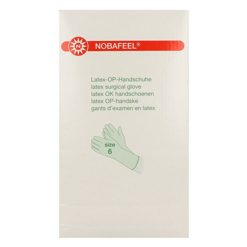 Nobafeel OP-Handschuhe, puderfrei und steril | Gr. 6 - 50 St. | 25843 ...