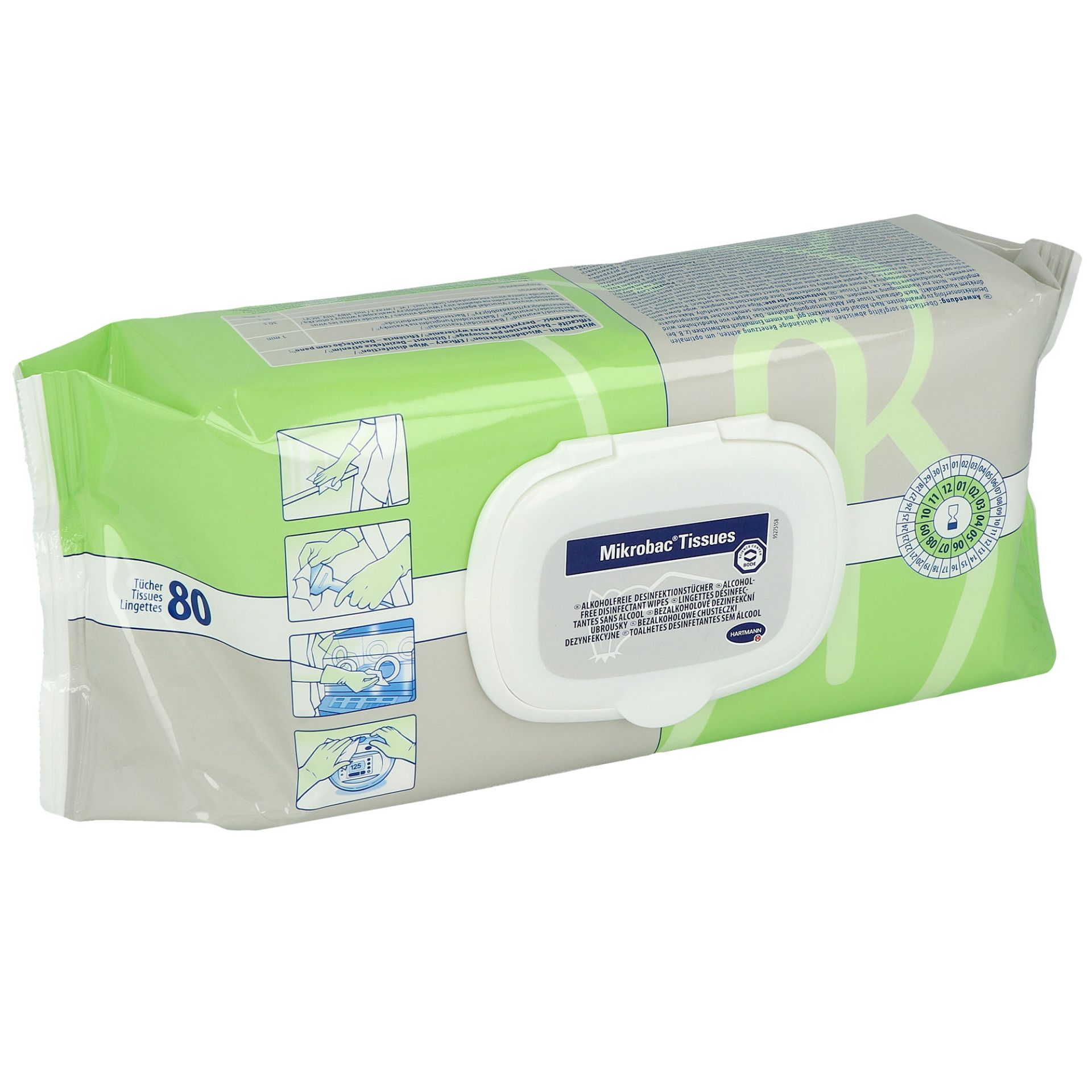 Mikrobac Tissues Flächendesinfektion Flow-Pack ️ 80 Stück | PZN 06968725
