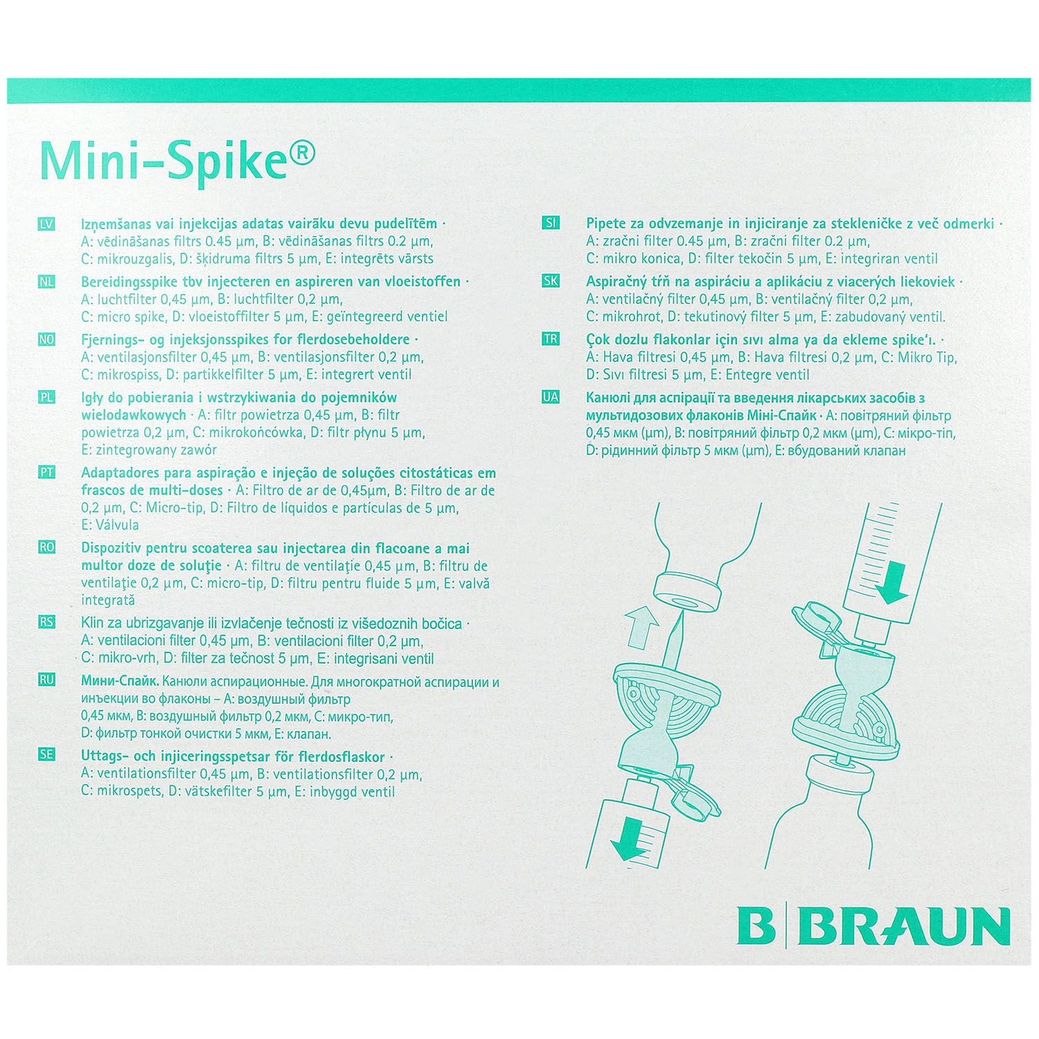 Mini-Spike® Plus ️ Entnahme- und Zuspritzspike | PZN 07423488