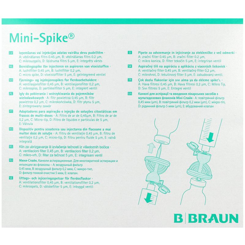 Mini-Spike® Plus ️ Entnahme- und Zuspritzspike | PZN 07423488