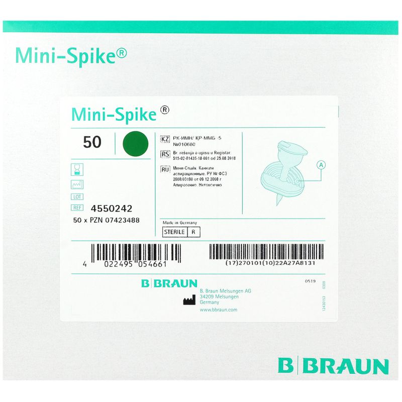 Mini-Spike® Plus ️ Entnahme- und Zuspritzspike | PZN 07423488
