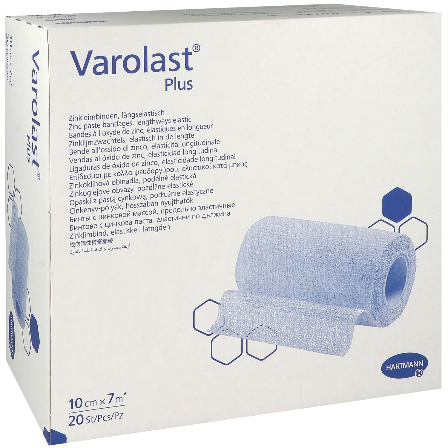 Varolast Plus Zinkleimbinde 10 cm x 7 m - 20 St. | PZN 02667263