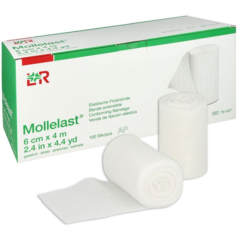Mollelast Fixierbinden 6 cm x 4 m 100 St. | PZN 07402411