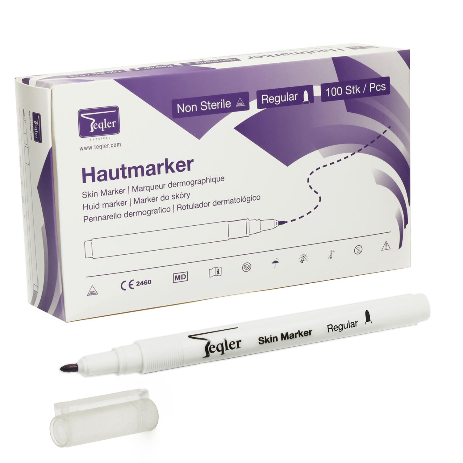 Teqler Skinmarker / Hautmarker | normal (1,0 mm) - 100 St. | 25174