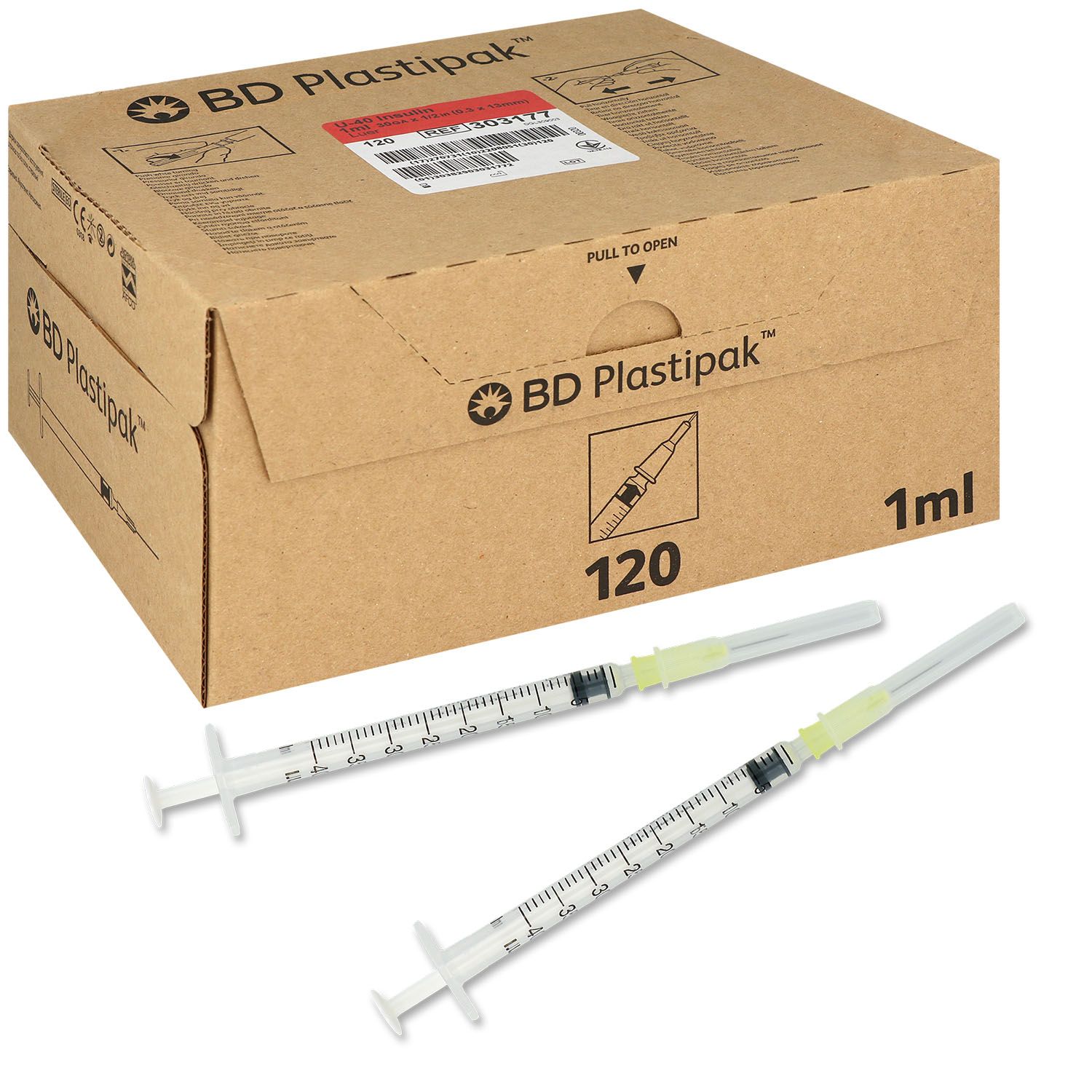 BD Plastipak Insulinspritzen ️ 30G x 13 mm - 120 St. | PZN 11652906