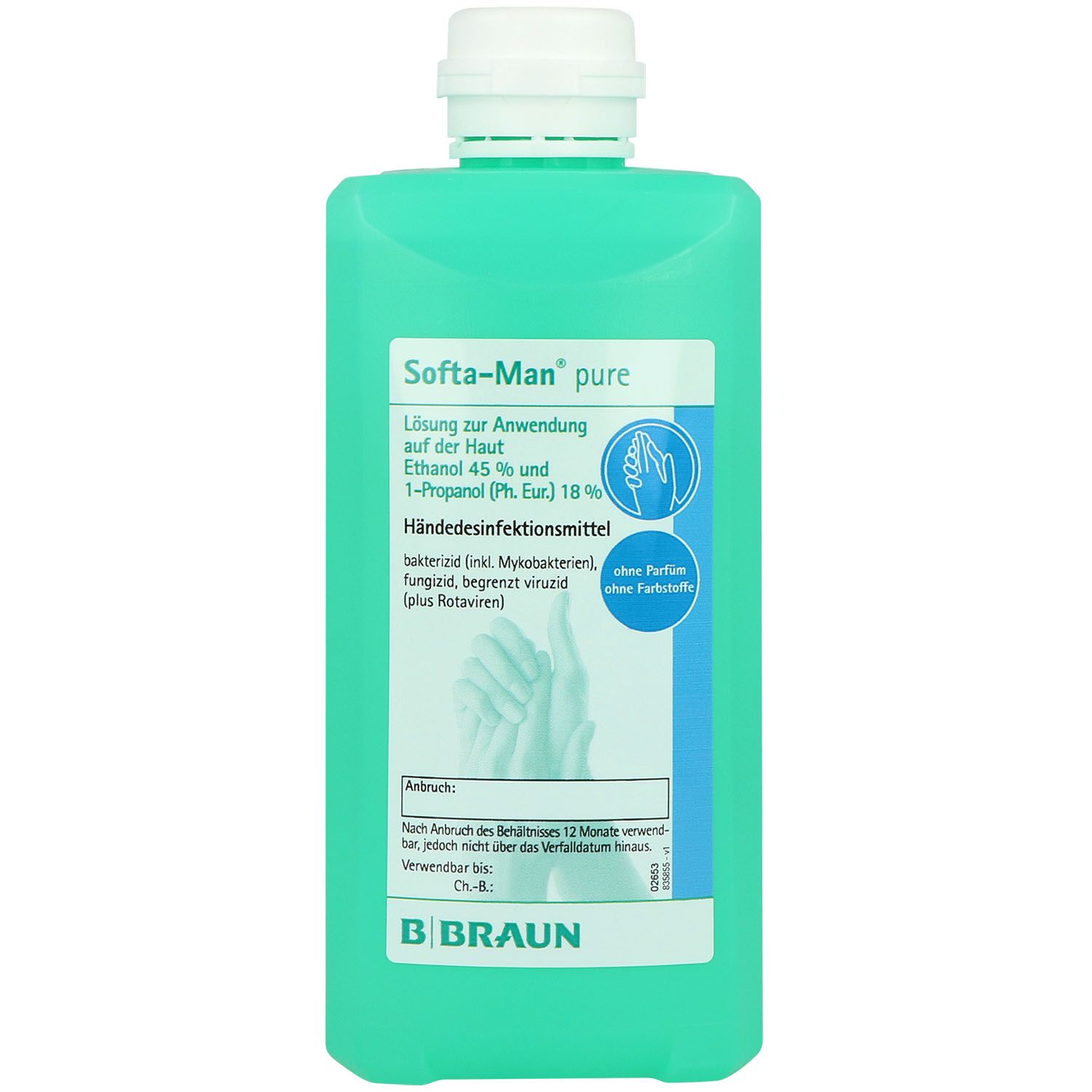 SOFTA MAN pure Händedesinfektionsmittel ️ 500 ml | PZN 01977903