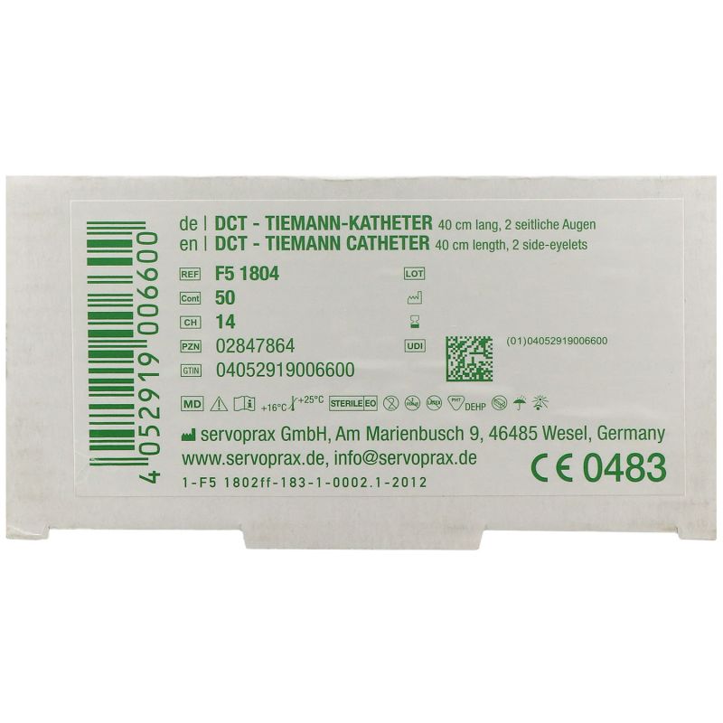 DCT Tiemann-Katheter | Ch 14 - grün - 50 St. | 25208 | PZN 02847864